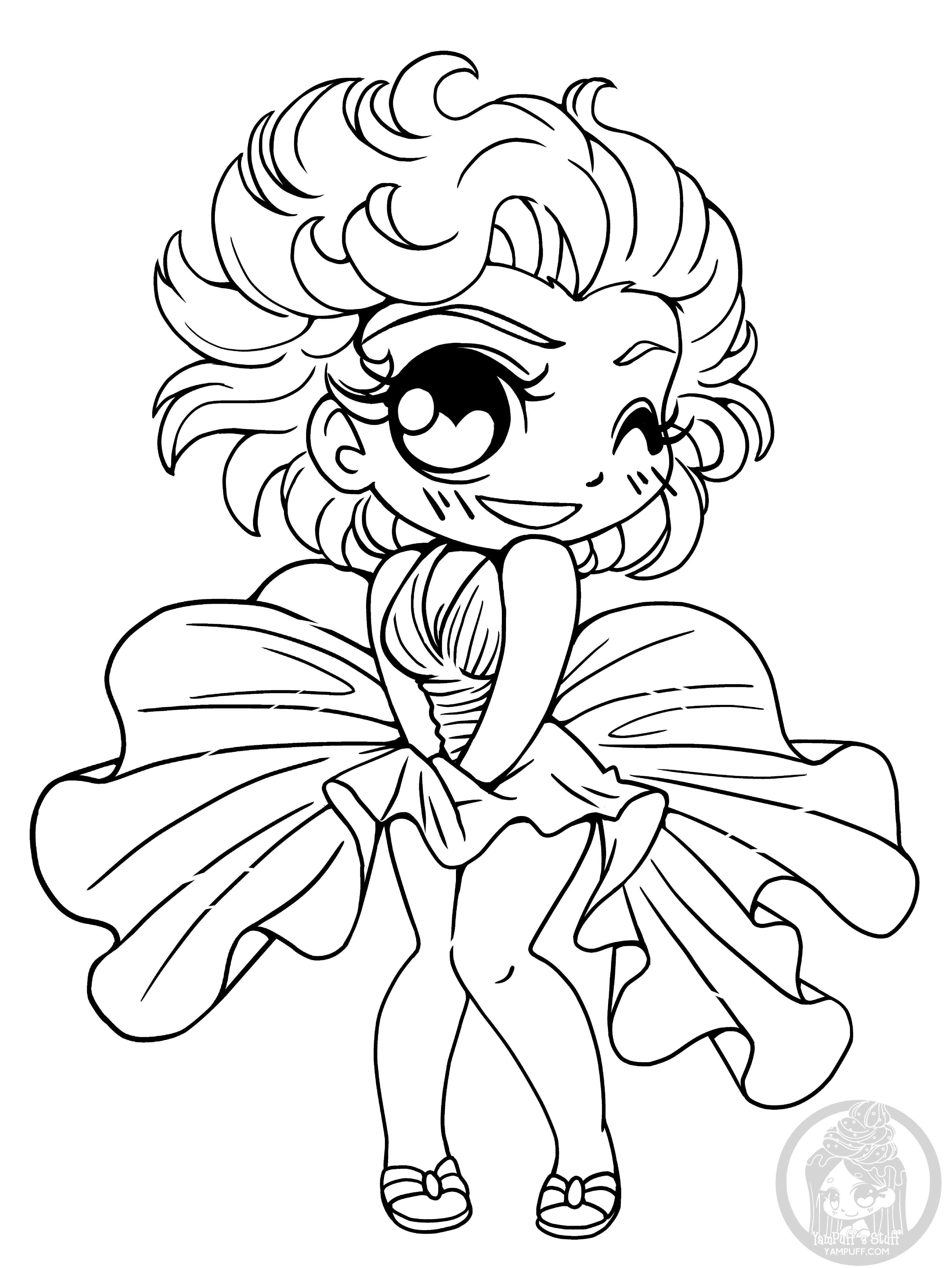 Chibi Maruko Coloring Page Coloring Pages