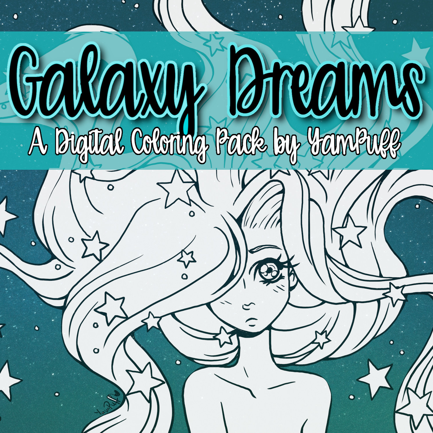 Galaxy Dreams - Digital Coloring Pack by YamPuff